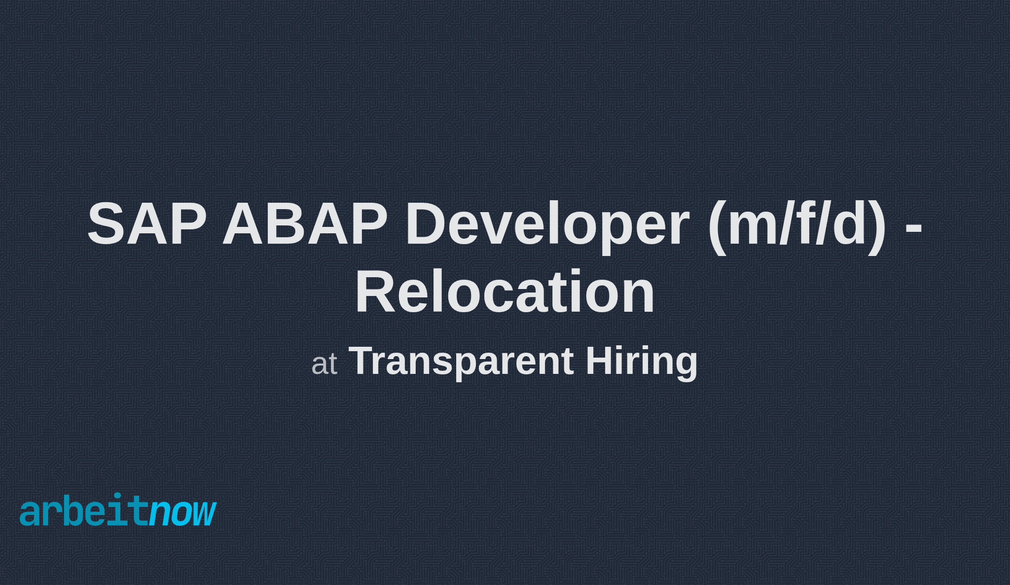 SAP ABAP Developer (m/f/d) - Relocation job at Transparent Hiring in Düsseldorf